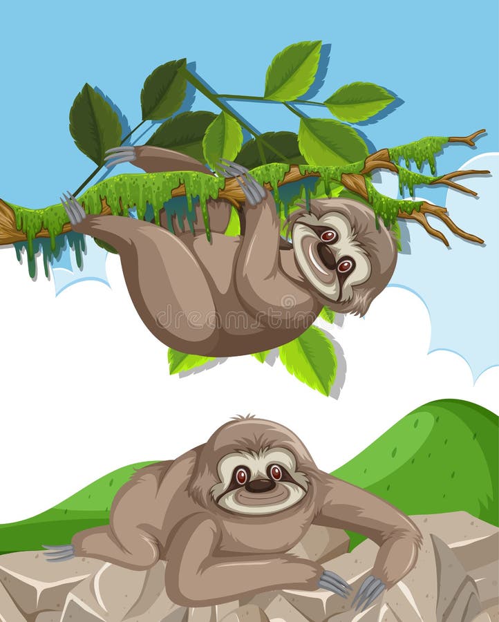 Cartoon Animals Climbing Tree Stock Illustrations – 129 Cartoon Animals ...