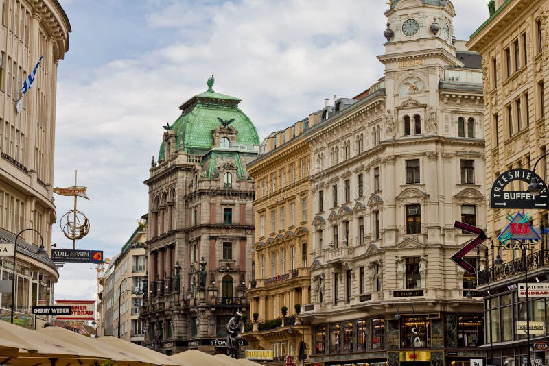 Scene in Vienna ,Austria editorial stock image. Image of building ...