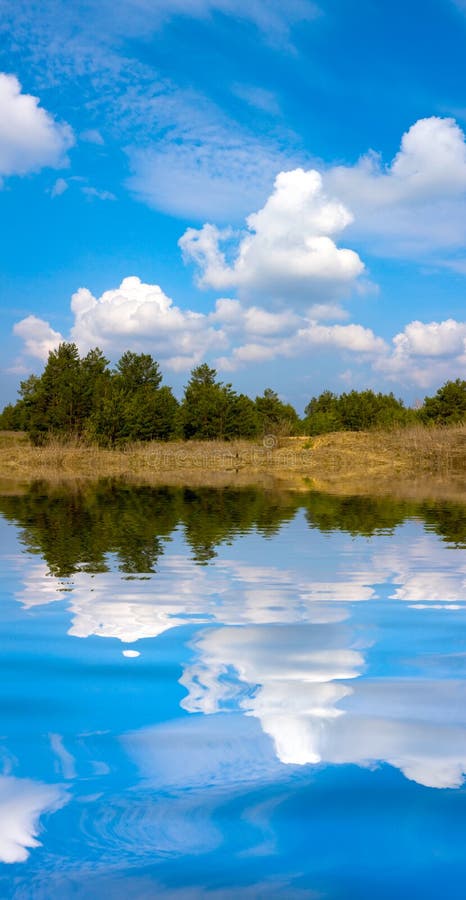 Scene with Water Reflection Stock Photo - Image of blue, peaceful: 16794426