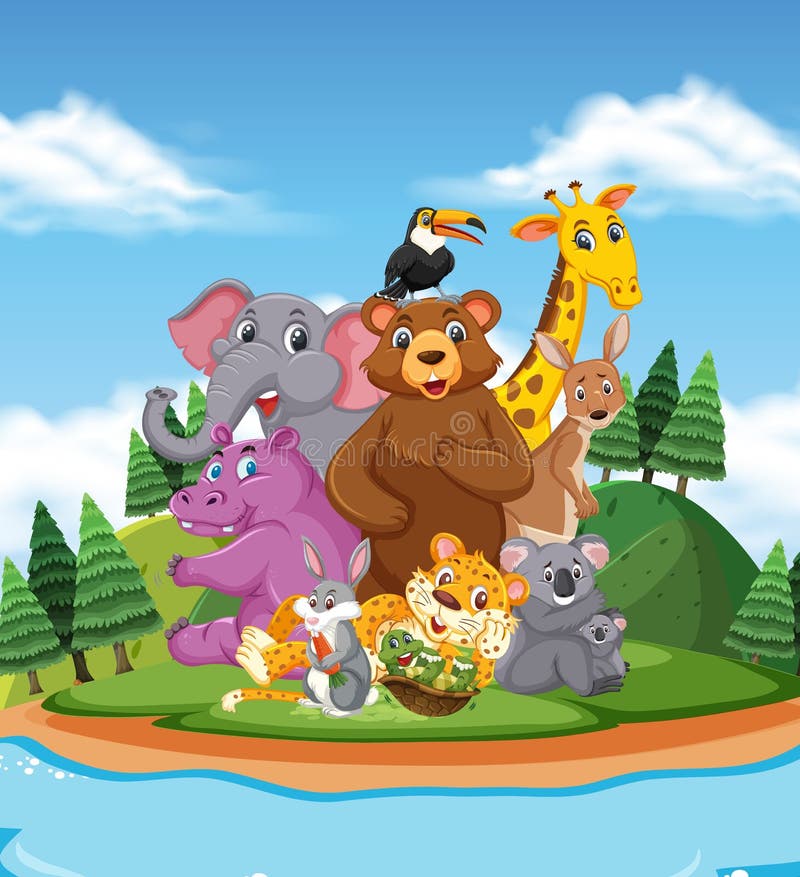 Scene with Wild Animals in the Zoo at Day Time Stock Image - Image of ...