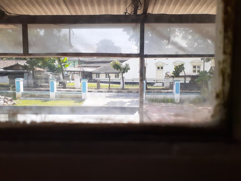 Scene from the Window in the House Stock Image - Image of windows ...