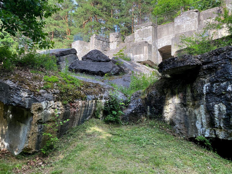 Scenery of an Ancient Cave Settlement in the Forest Stock Photo - Image ...