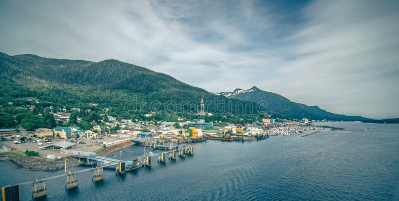 Scenery Around Alaskan Town of Ketchikan Stock Photo - Image of ...