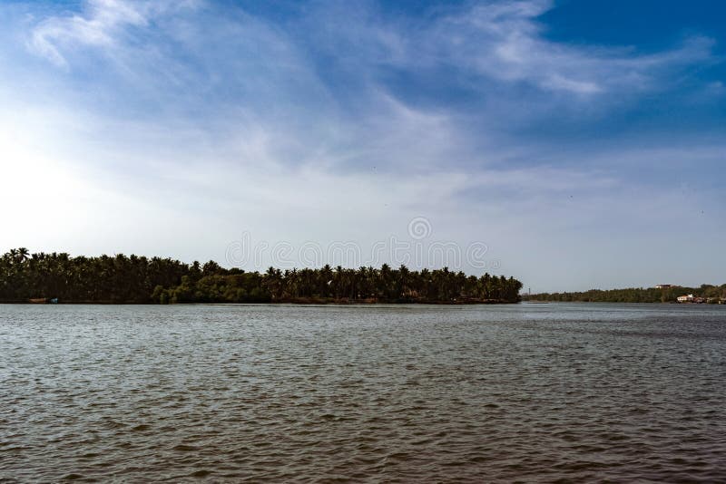 Scenery of a Beautiful River with a Small Island in Mangalore ...