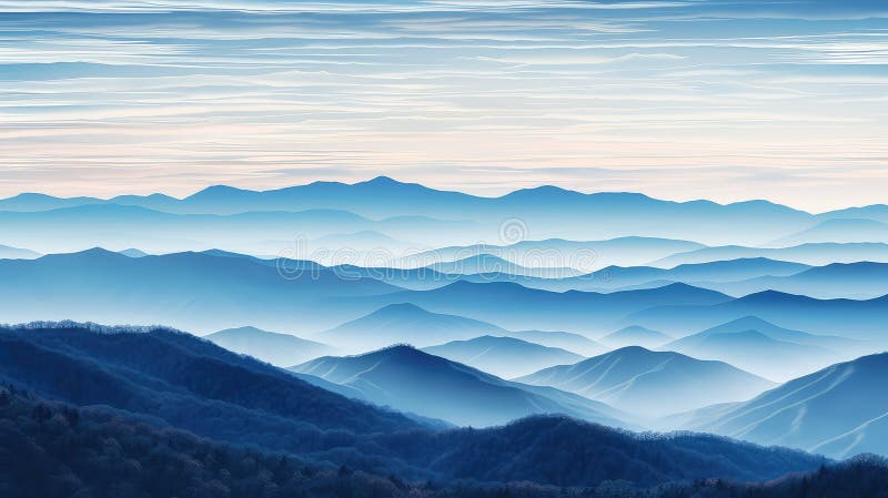 Blue Ridge Mountains Virginia Stock Illustrations – 26 Blue Ridge ...