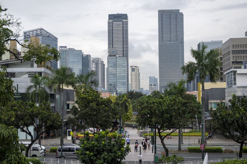 Scenery of Bonifacio High Street in Manila Editorial Stock Image ...