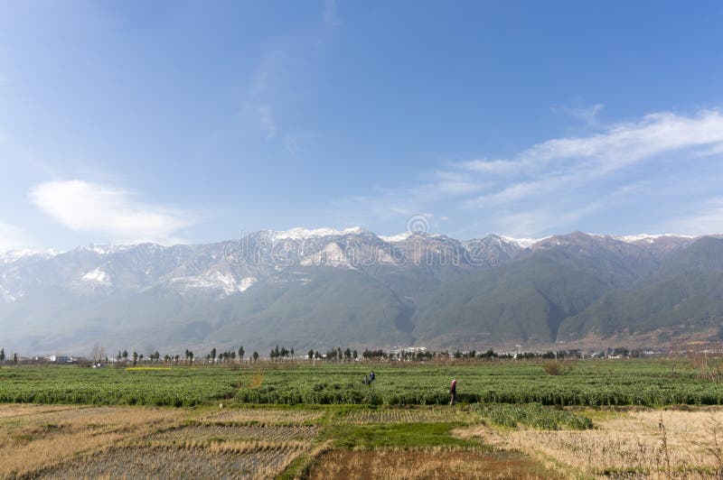 Scenery of Cangshan Mountain Stock Image - Image of grassland, cangshan ...