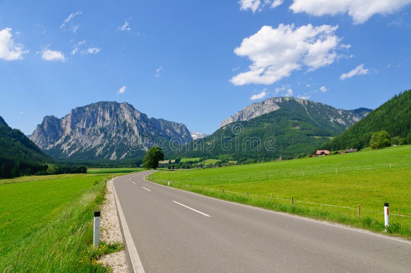 The Scenery of the Central Austrian Alps Stock Photo - Image of green ...
