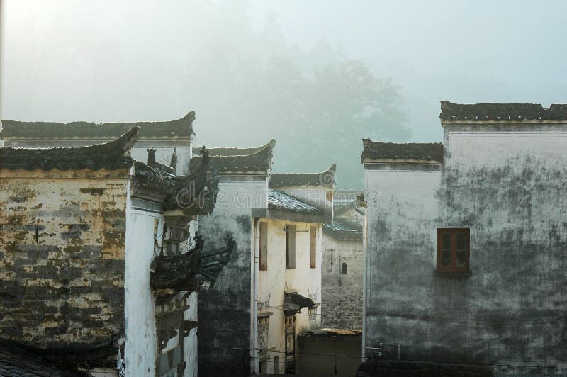 Scenery of Chinese Countryside Stock Photo - Image of buildings ...