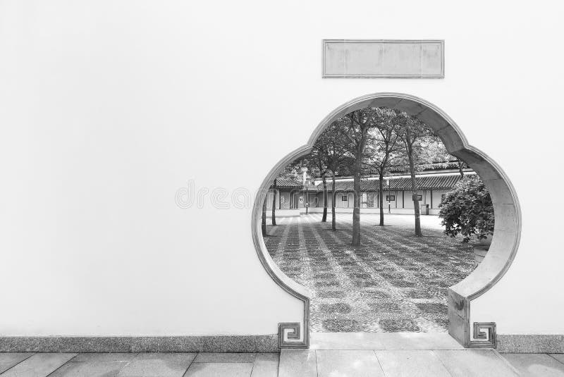 Entrance of Chinese garden stock image. Image of outdoor - 192396549