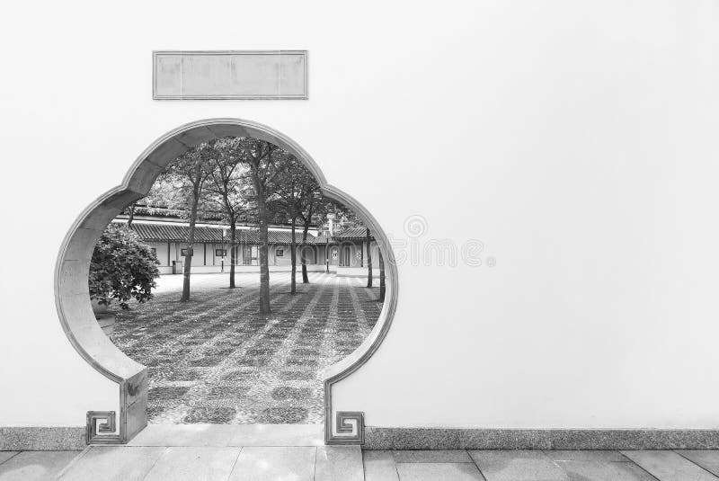 Entrance of Chinese garden stock photo. Image of culture - 195542876