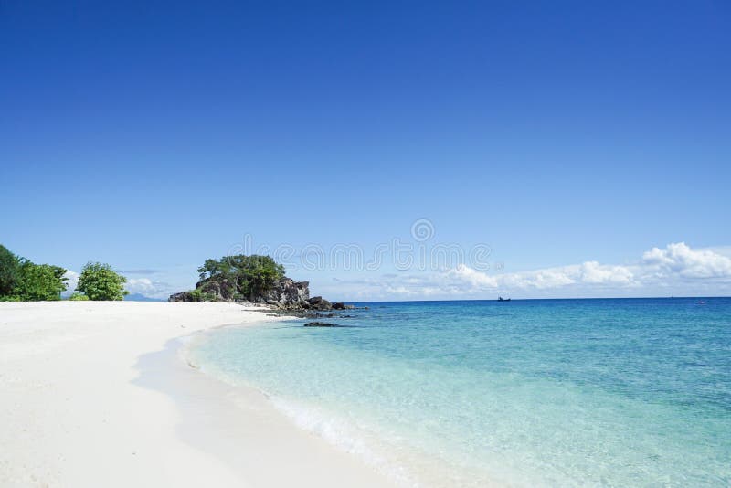 Scenery of Clear Blue Sea at Beach in Summer Stock Photo - Image of ...