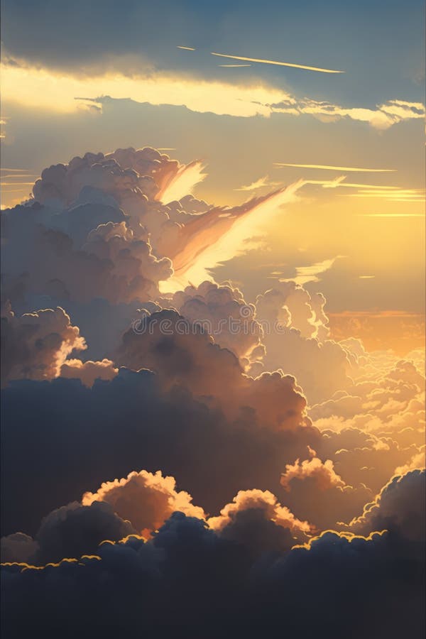 Scenery with Clouds and Sky, Created Using Generative Ai Technology ...