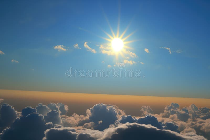 Scenery with Clouds and Sky and Sun, Created Using Generative Ai ...