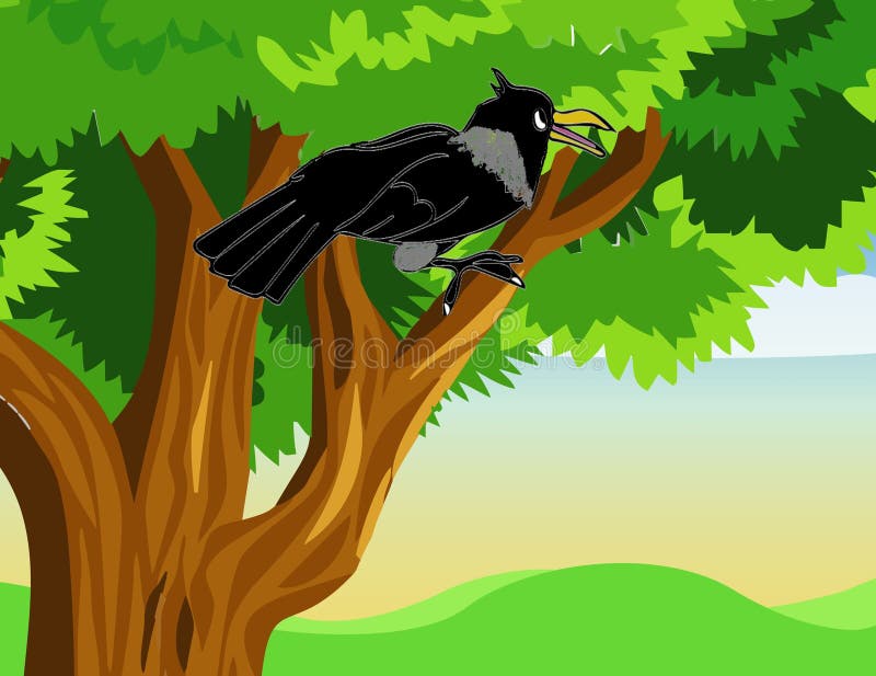 Crow Sitting Tree Stock Illustrations – 443 Crow Sitting Tree Stock ...