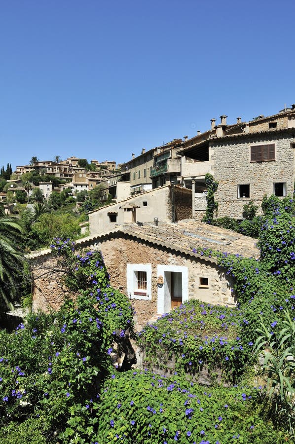 Scenery in Deia stock image. Image of green, resort, balearic - 18258629