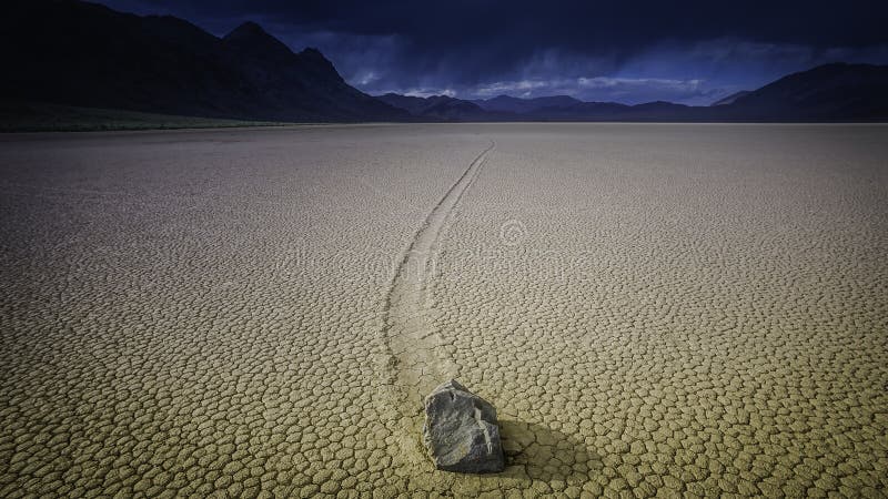 Scenery of a Deserted Ground of Sand Surrounded by Mountains Stock ...