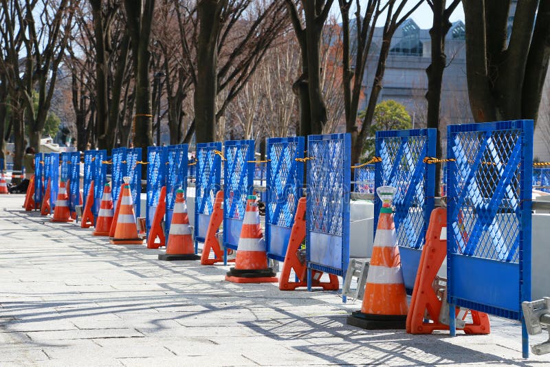 Scenery of the Fence of Off Limits beside the Road Stock Photo - Image ...