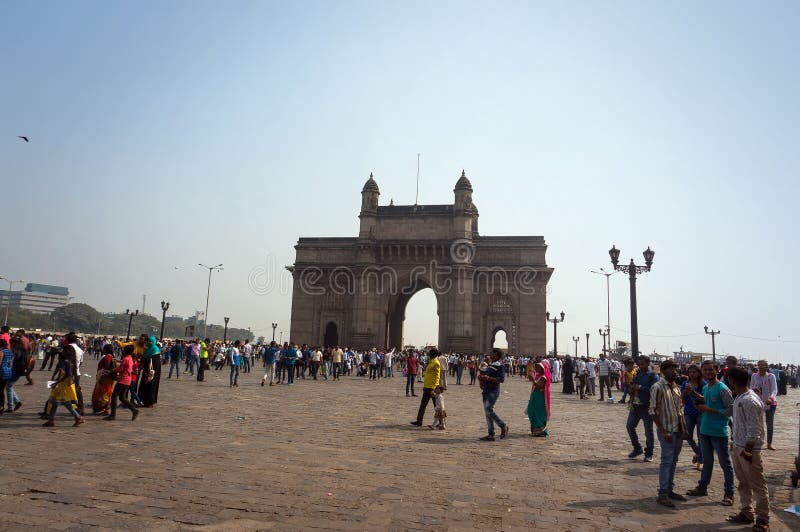 Scenery of Gateway of India in Mumbai, India. Editorial Stock Image ...