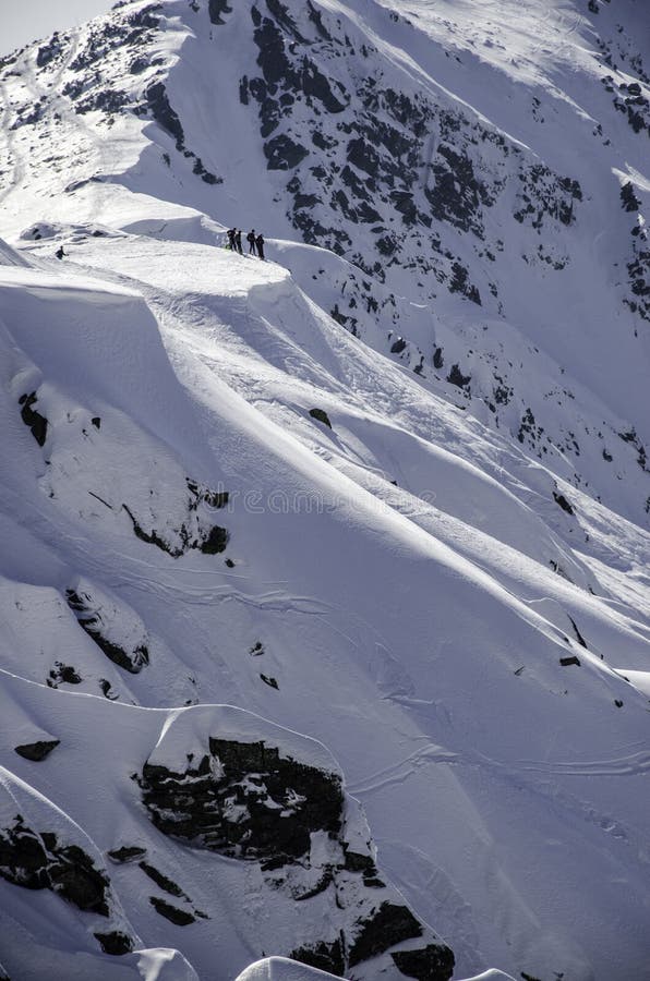 Scenery of High Mountains Wiht Snow and Cloud Atmosphere Stock Image ...