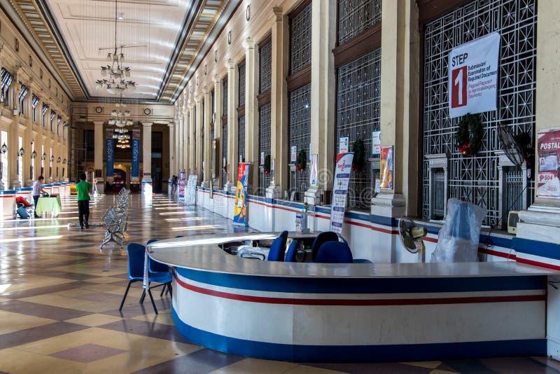 Scenery Inside the Manila Post Office, Manila, Philippines, Dec 21 ...