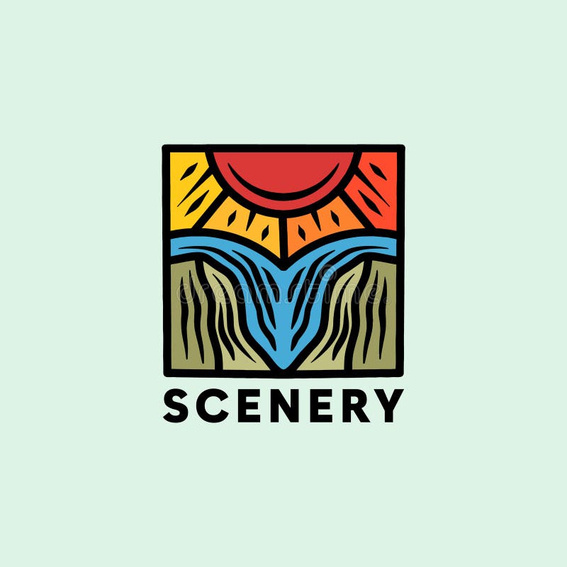 Scenery Logo Symbol Design Illustration Vector Icon Emblem Stock ...