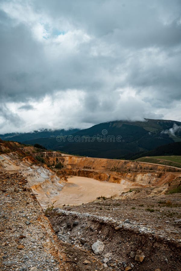 Scenery of a Marble Quarry on Mountains Stock Photo - Image of stone ...