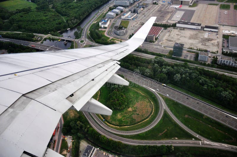The Scenery Outside The Aircraft Cabin Stock Photo - Image of aircraft ...