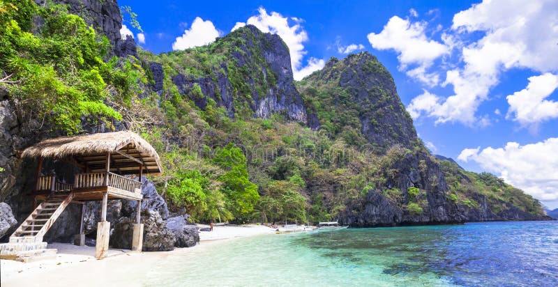 Scenery of Palawan (Philippines) Stock Image - Image of beach, idyllic ...
