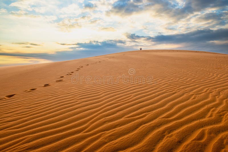 Red Sand Dunes Located at Mui Ne in Vietnam Stock Image - Image of ...