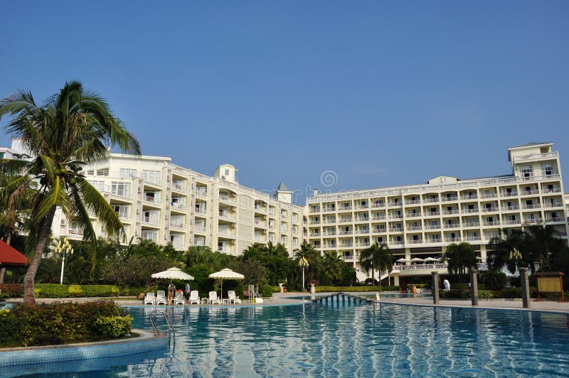 Scenery in the Resort Hotel Stock Image - Image of island, building ...