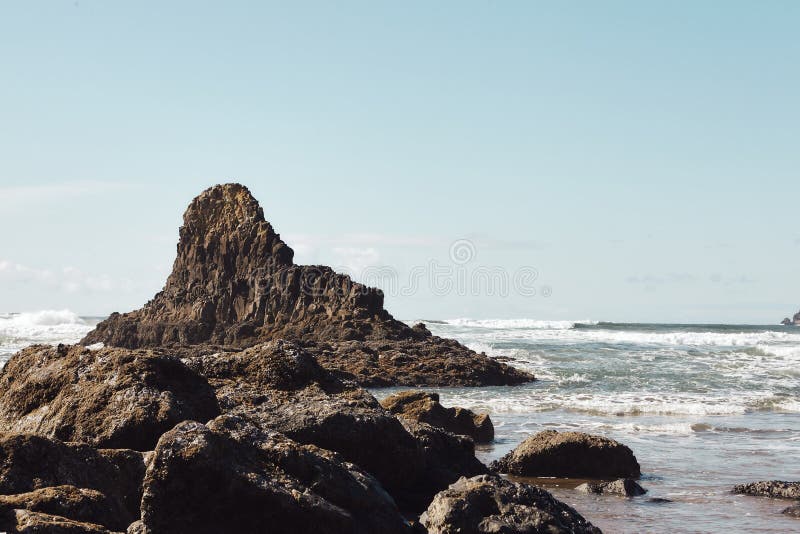 Scenery of Rocks at the Coastline of the Pacific Northwest in Cannon ...