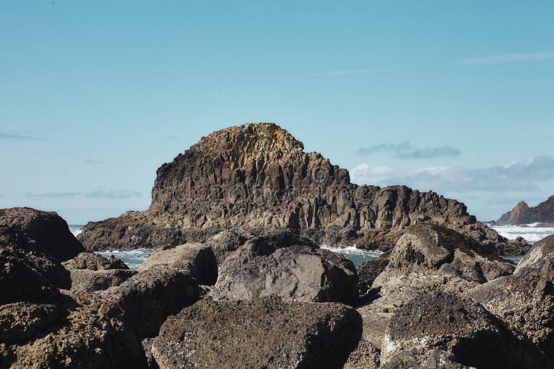 Scenery of Rocks at the Coastline of the Pacific Northwest in Cannon ...