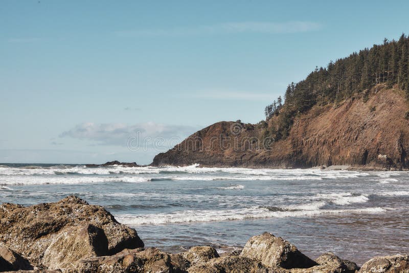 Scenery of Rocks at the Coastline of the Pacific Northwest in Cannon ...