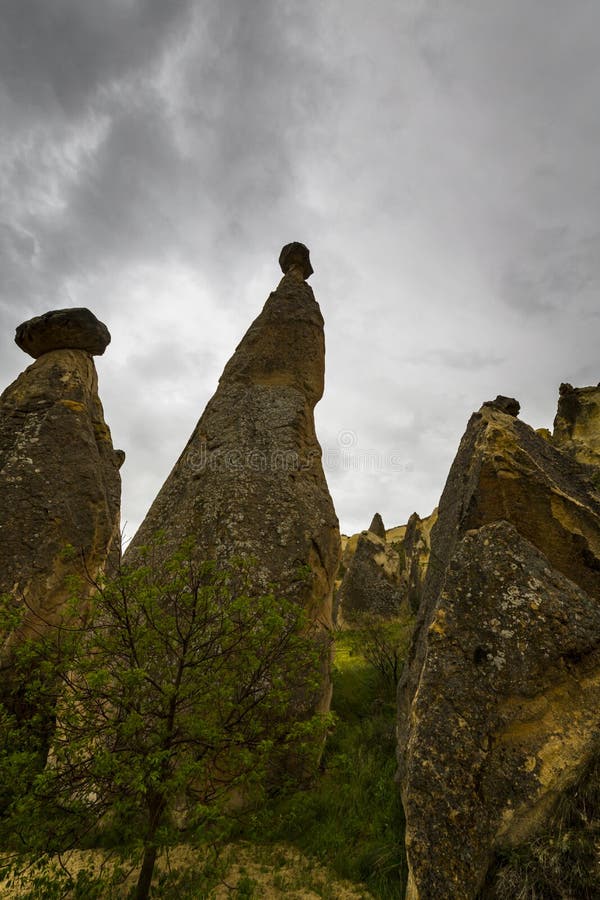 Scenery in the Romanian Alps, with Stormy Cloudscape and Granite Slabs ...