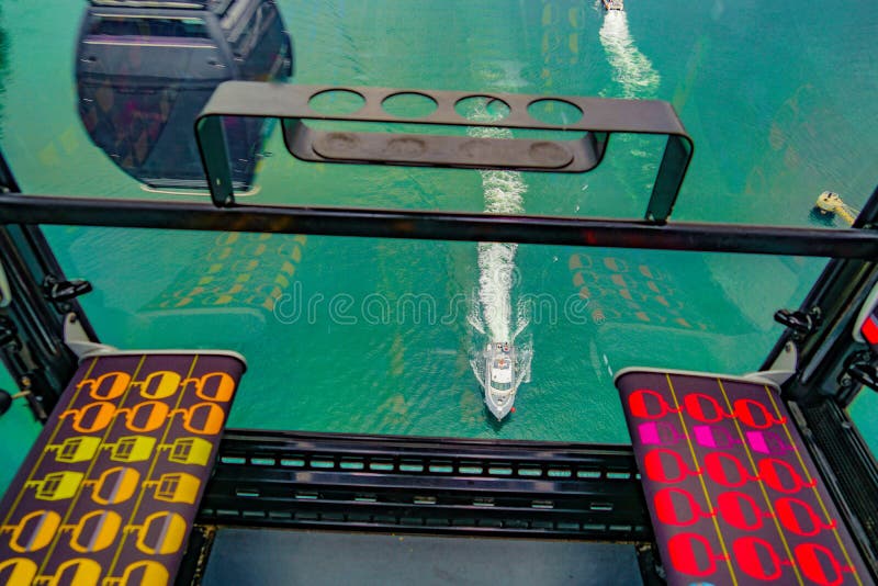 Scenery from Singapore Cable Car Stock Image - Image of cable, ropeway ...