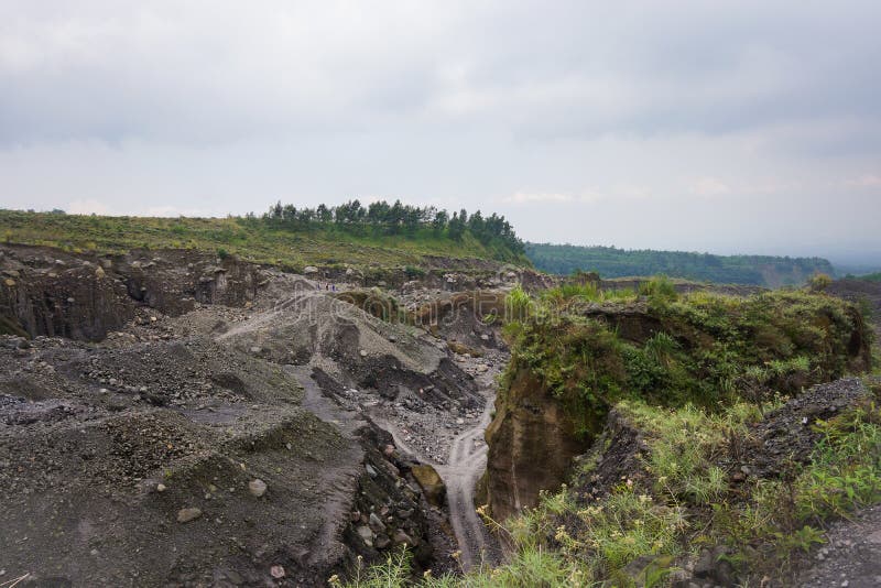 Volcanic Materials and Rocks from Mount Merapi Eruption in 2010. Stock ...