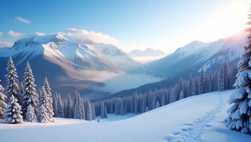 Scenery of the Summit of Mount Everest Covered with Snow Stock Photo ...