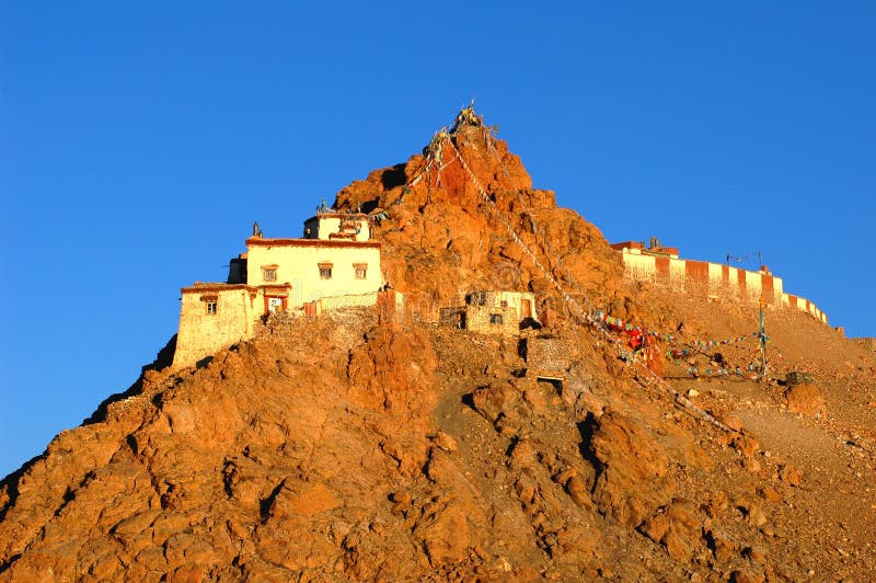Scenery in Tibet stock photo. Image of architectural - 12489070