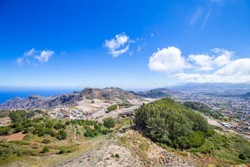 Scenery View on Valley in Mountains Close To Ocean Stock Image - Image ...