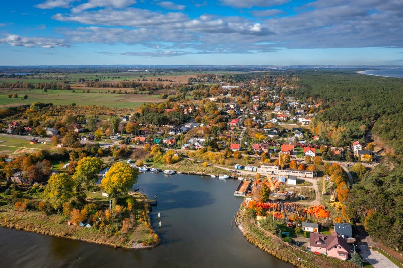 Scenery of the Vistula River by the Sobieszewo Island . Poland Stock ...