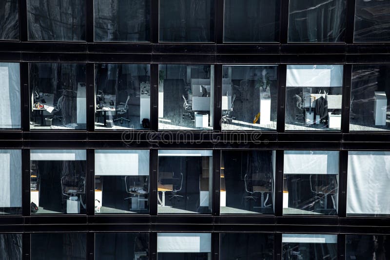 Scenery of the Windows of a Busy Office in the Skyscraper Stock Image ...