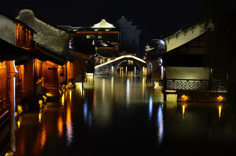 The Scenery of Wuzhen Ancient Town at Zhejiang,China. Stock Photo ...
