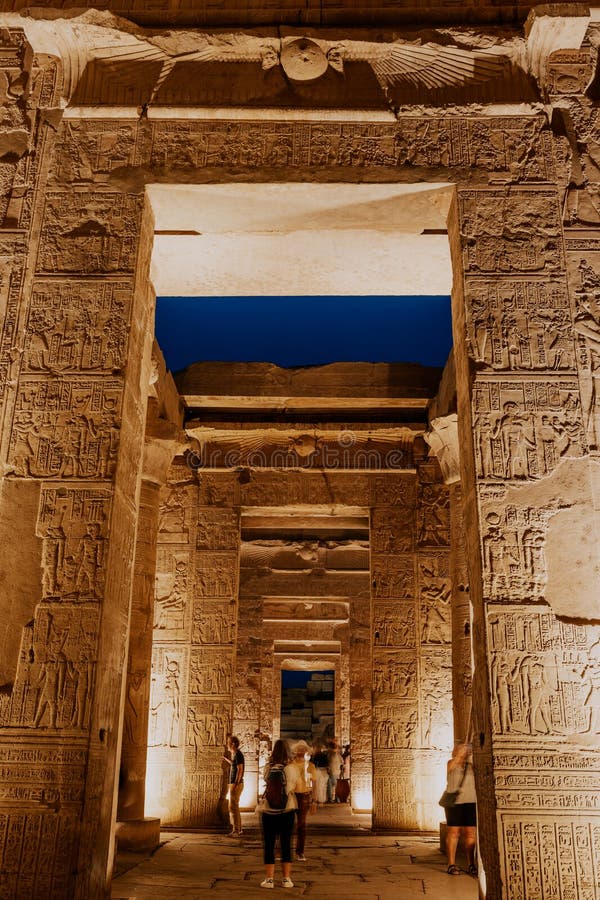 Scenes from Ancient Egyptian Temples on the Nile River in Egypt ...