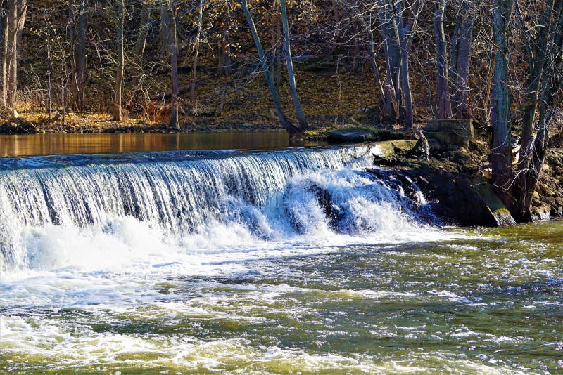 Scenes from the Hamilton Dam on the Rabbit River, Hamilton MI Stock ...