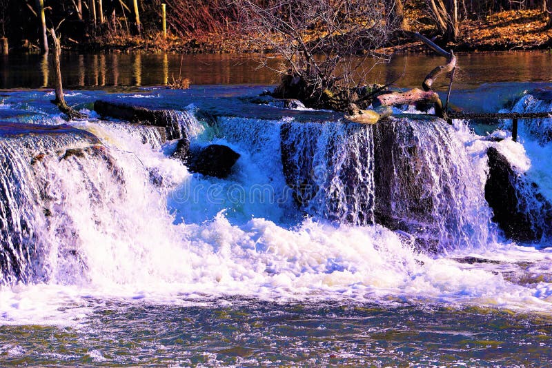 Scenes from the Hamilton Dam on the Rabbit River, Hamilton MI Stock ...