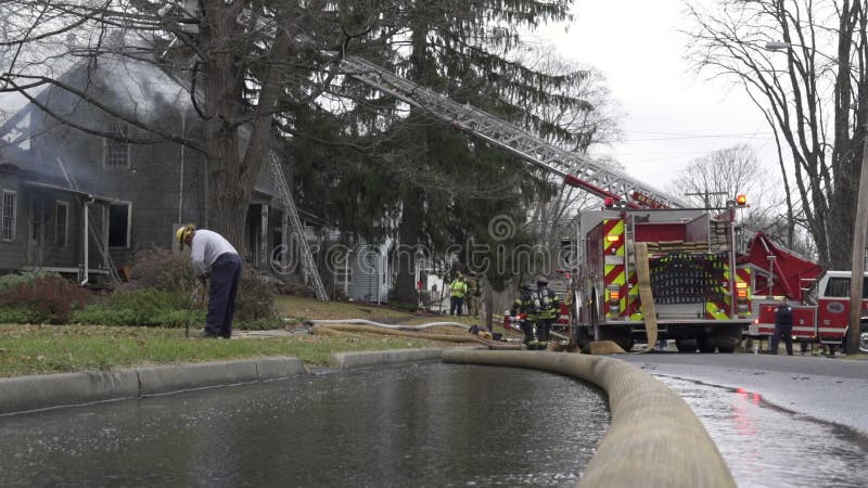 Scenes from a House Fire (7 of 12) Stock Video - Video of police ...