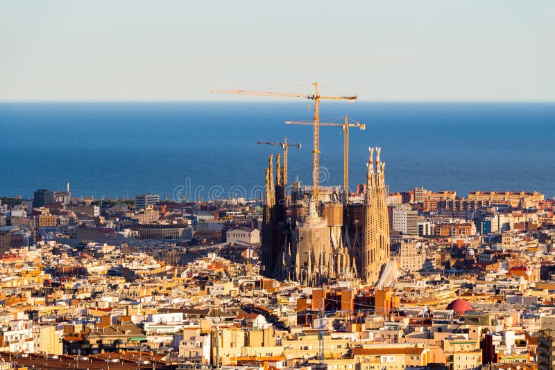 Scenic Aerial View of the City of Barcelona in Spain Editorial Image ...