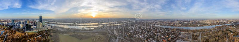 Scenic Aerial View To Vienna Stock Image - Image of spectacular ...