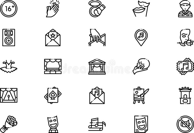 Scenic Arts Icons Collection is a Vector Illustration with Editable ...